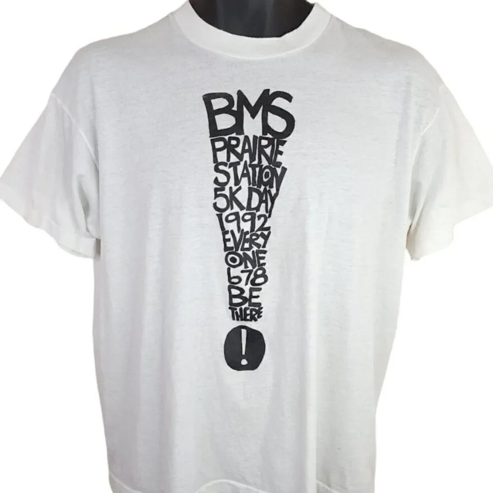 Vintage | Shirts | Bms Prairie Station 5k T Shirt Vintage 9s Fun Run ...